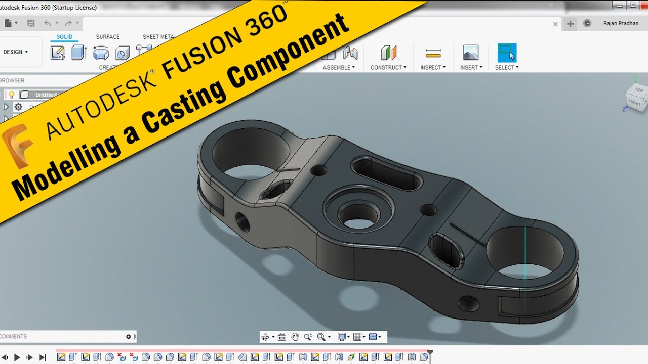 How to Model a Casting Comp. in Fusion 360 I Tutorial I beginner I ...