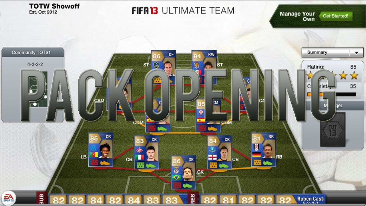 FIFA 13 FIRST TOTS PACK OPENING in LIVE | FIFA 13 Team Of The Season ...