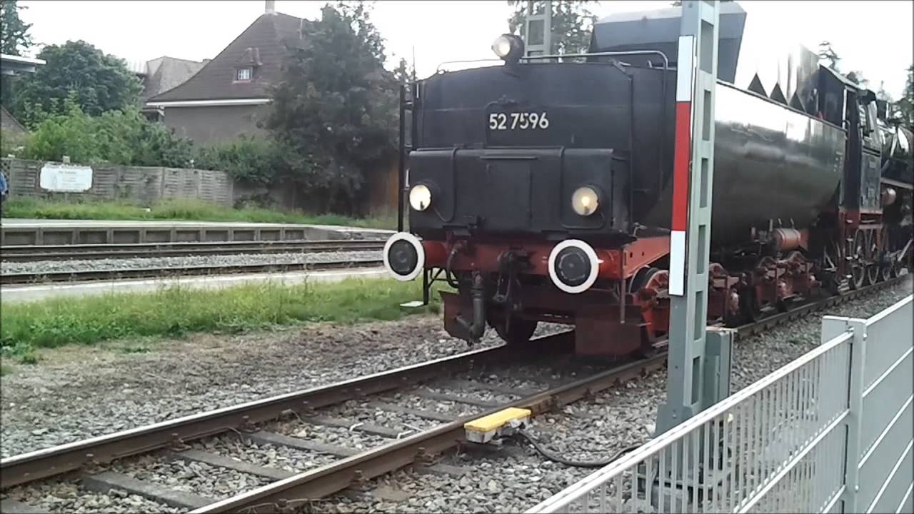 Dampflok 52 7596 am Titisee - YouTube