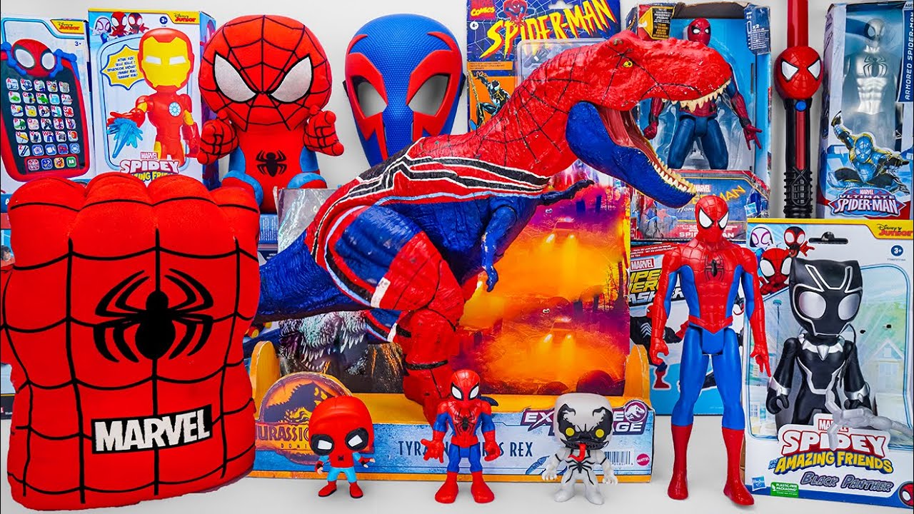 Marvel Spiderman Toys Unboxing Review | Marvel Spidey Dinosaur T-Rex ...