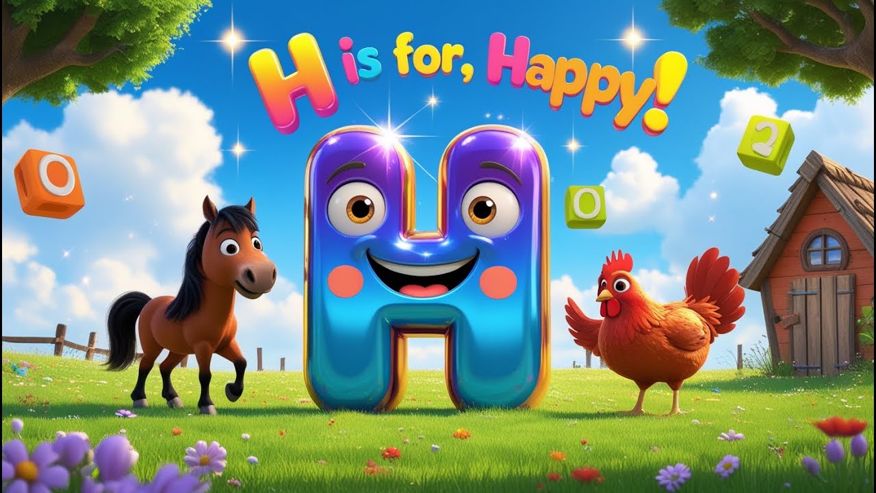 H is for Happy! 😊 | Cheerful Letter H Song for Kids - YouTube