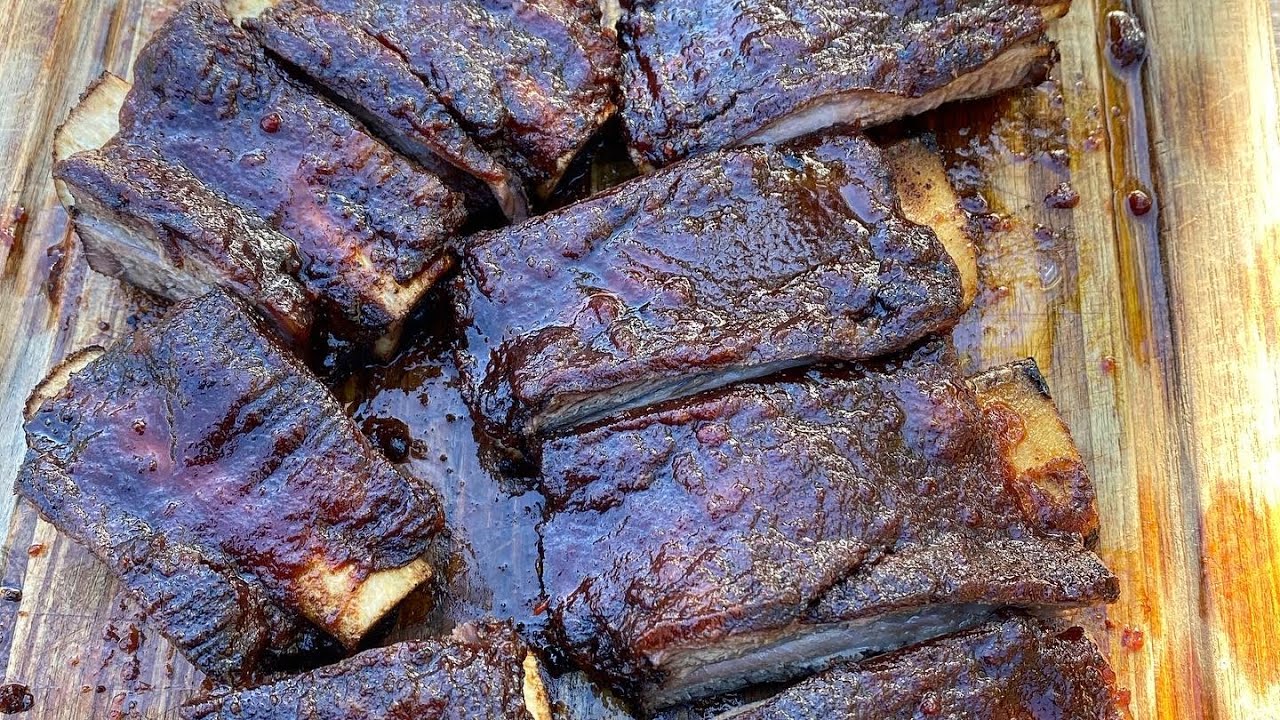 Smoked beef ribs on the Bradley smoker - YouTube
