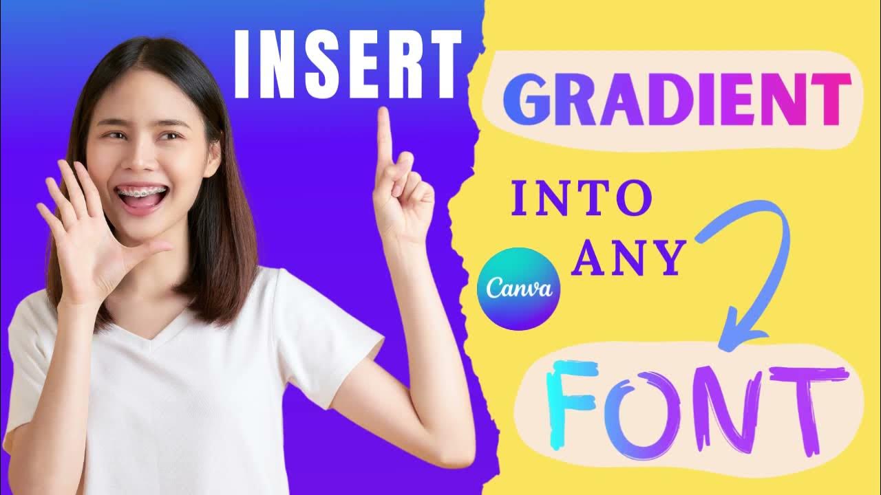 How to insert Gradient into any font ~ Canva Hacks - YouTube