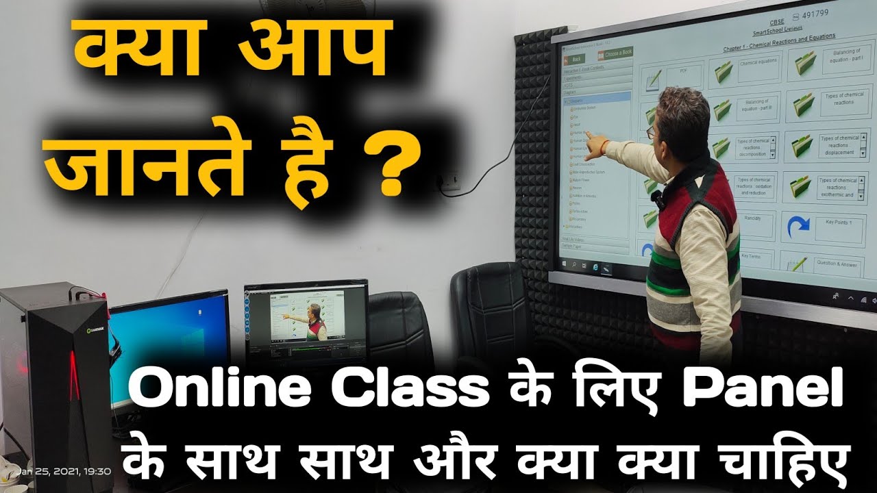 Online Class Equipment II Online Class Setup With Interactive flat ...