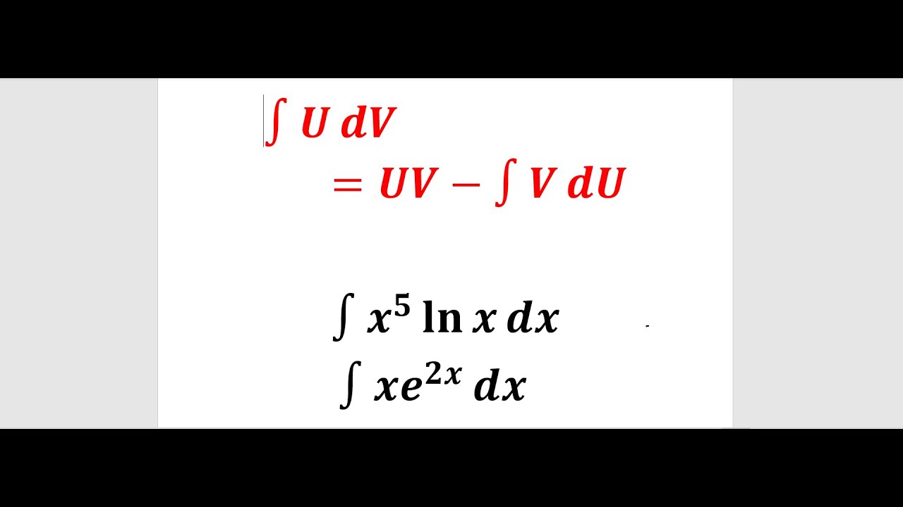 CALCULUS II - Integration by parts@HAWI-SO - YouTube
