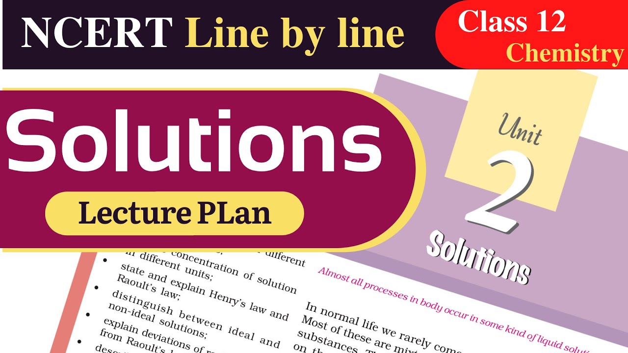 Chemistry class 12 chapter 2 | Solutions chemistry class 12 | ncert ...