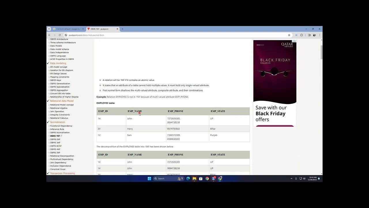DBMS 26/11/23 part 2 - YouTube