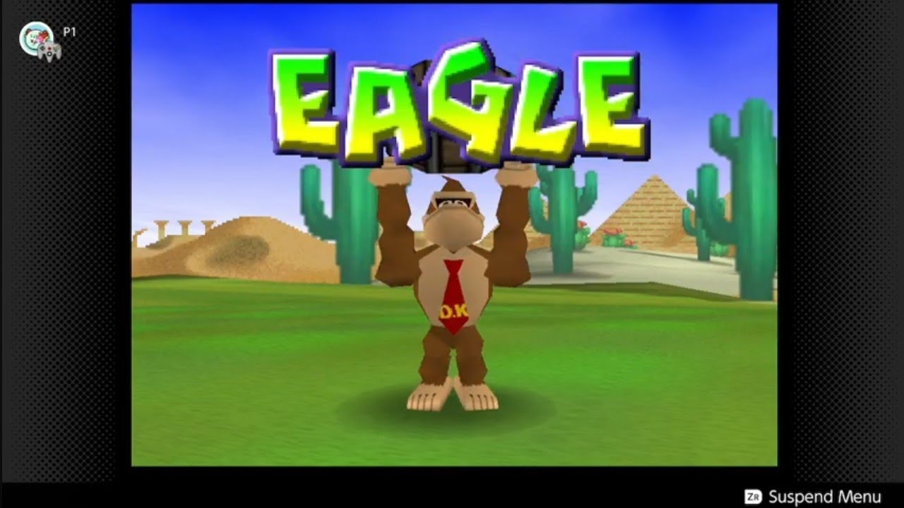 Stroke Match! (Luigi Vs DK Vs Harry) // Mario Golf 64 (Nintendo Switch ...