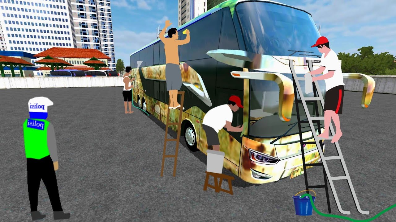 Modif Bus Tingkat Rongsokan Berkarat Jadi Super Keren / Bussid mod ...