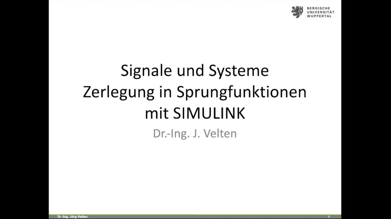 Veranschaulichung der Zerlegung von Signalen mittels Sprungfunktionen ...