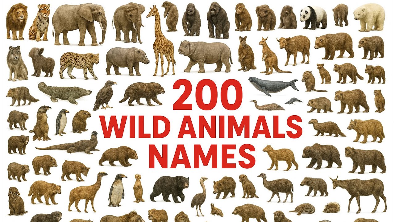 200 Wild Animals for Kids | Learn Animal Names with Fun Pictures # ...