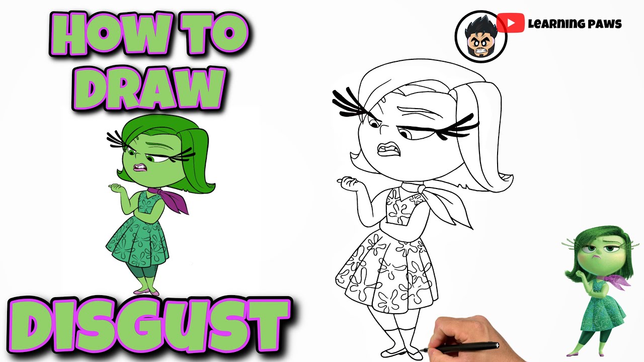 How To Draw Disgust | INSIDE OUT 2 | Step By Step #drawing # ...