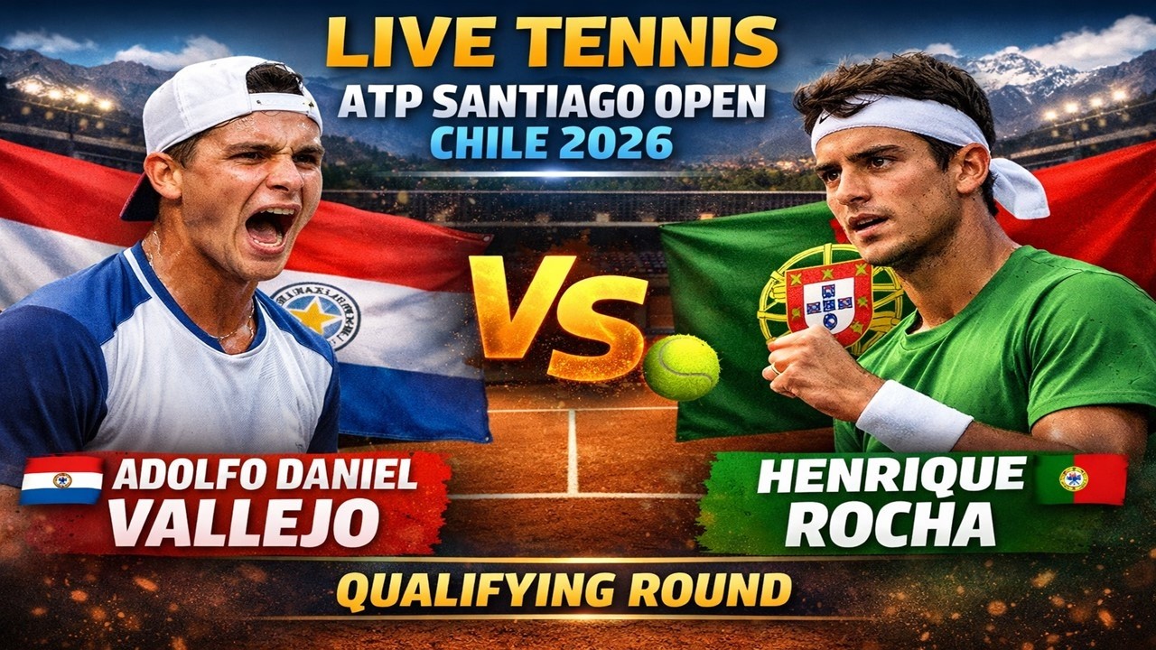 Adolfo Daniel Vallejo vs Henrique Rocha 🎾LIVE TENNIS ATP SANTIAGO OPEN ...