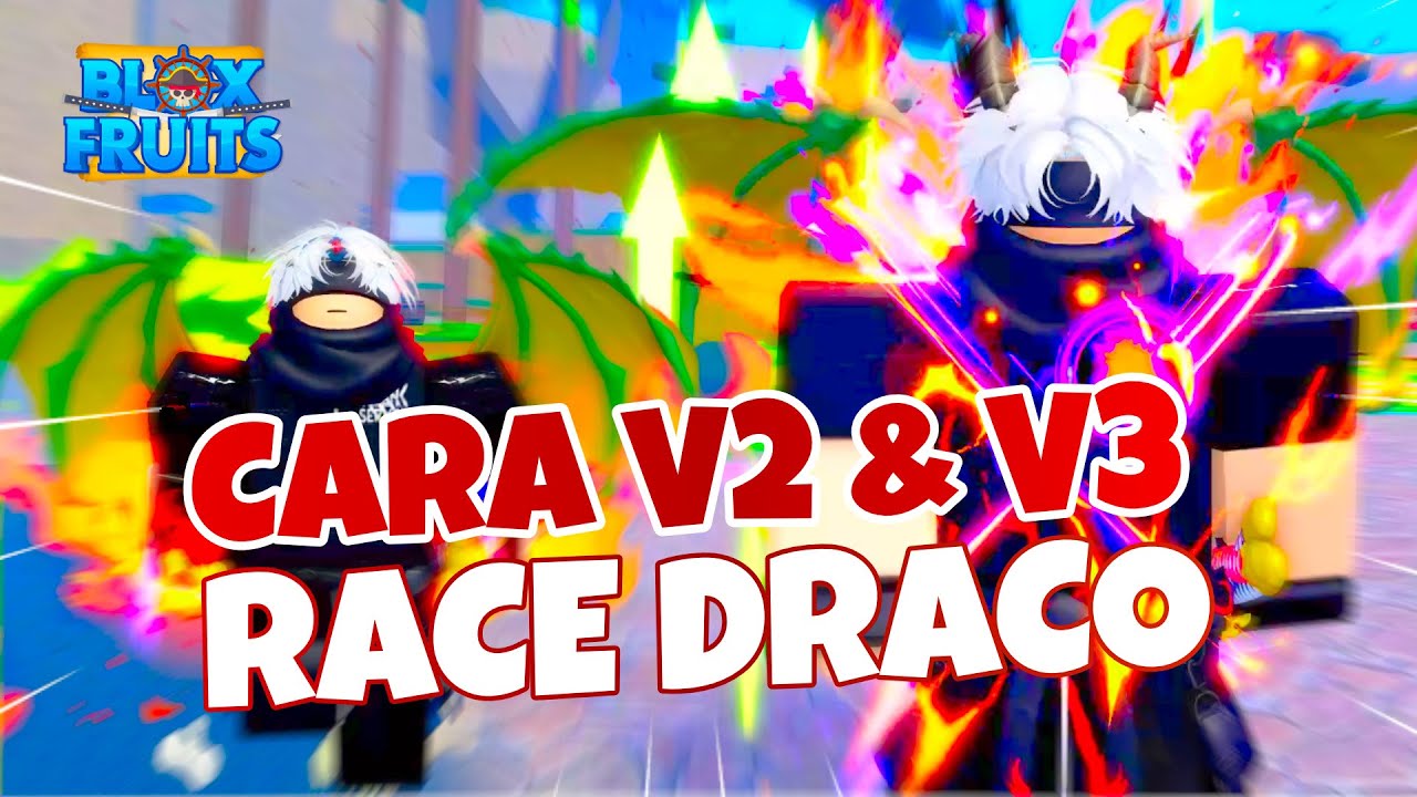 CARA V2 V3 RACE DRACO BLOX FRUIT - YouTube