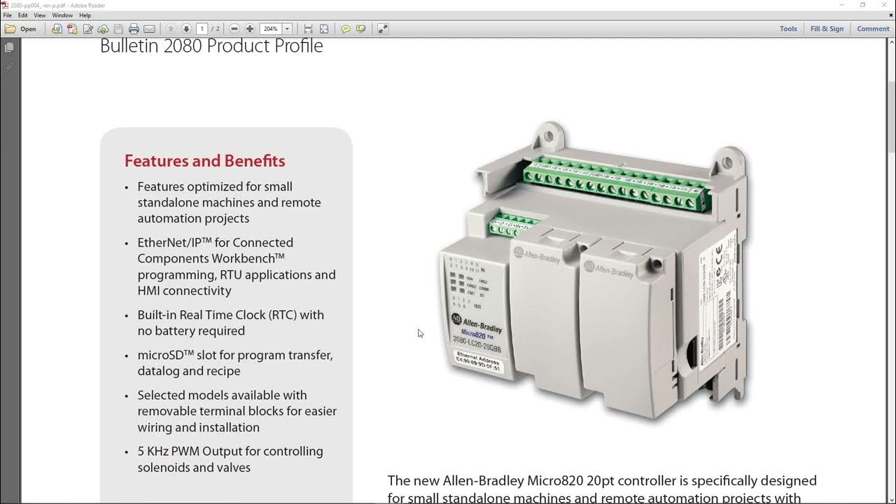 14 - H2 - Micro820 Controller CCW Manual Pt1 - YouTube
