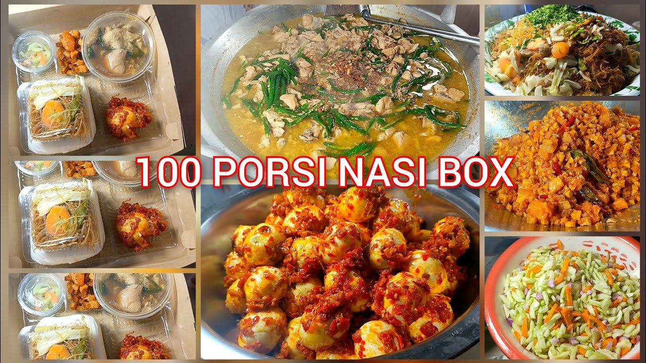 5 MENU ISIAN 100 PORSI NASI BOX - YouTube
