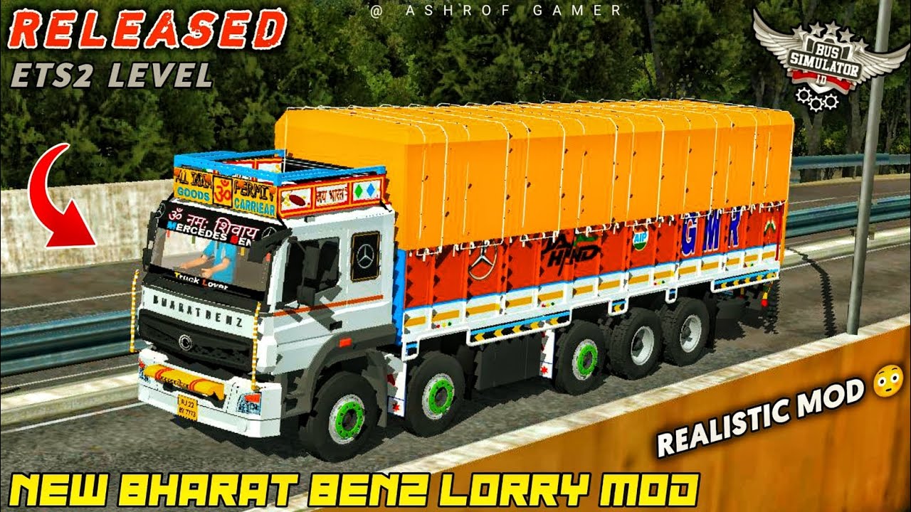 New BHARAT BENZ 14 WHEELER LORRY MOD For Bussid🤩Bussid New Mod |Truck ...