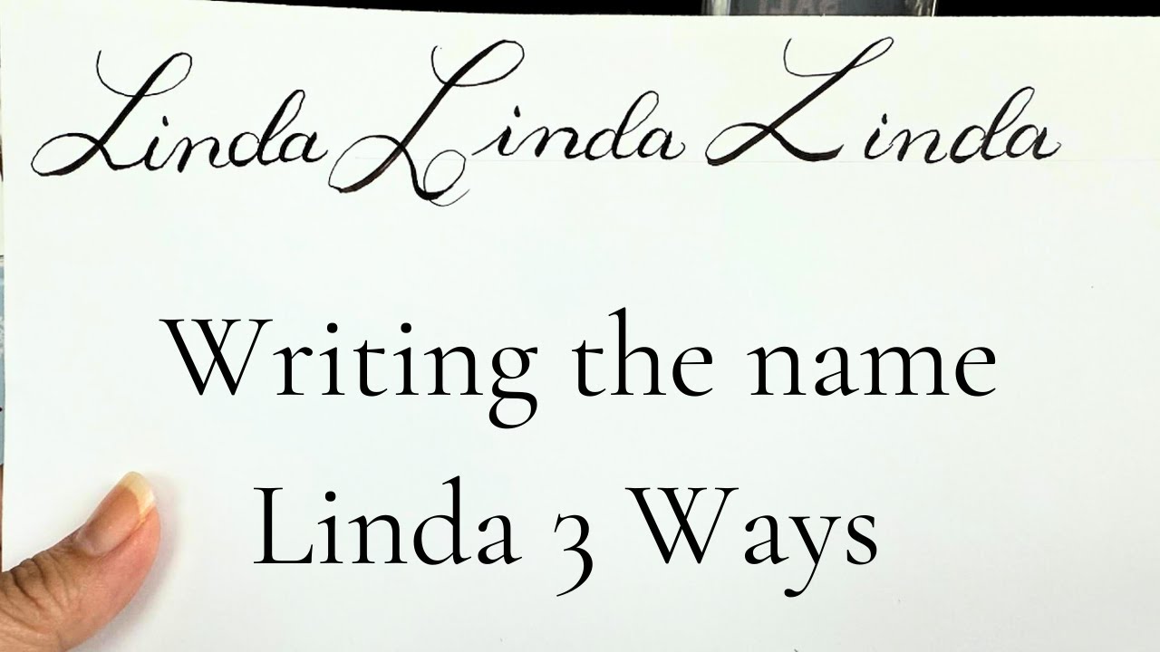 Writing Linda in Brush Pen Calligraphy/Full Process with Real-Time ...
