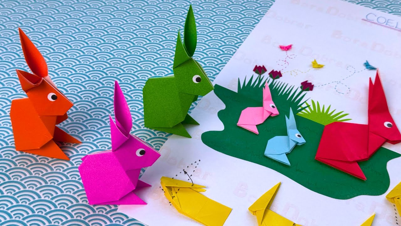COELHO DE ORIGAMI(03) - RABBIT ORIGAMI(03) - PASSO A PASSO DA MONTAGEM ...