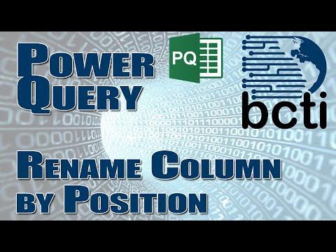 Power Query - Rename Column by Position - YouTube