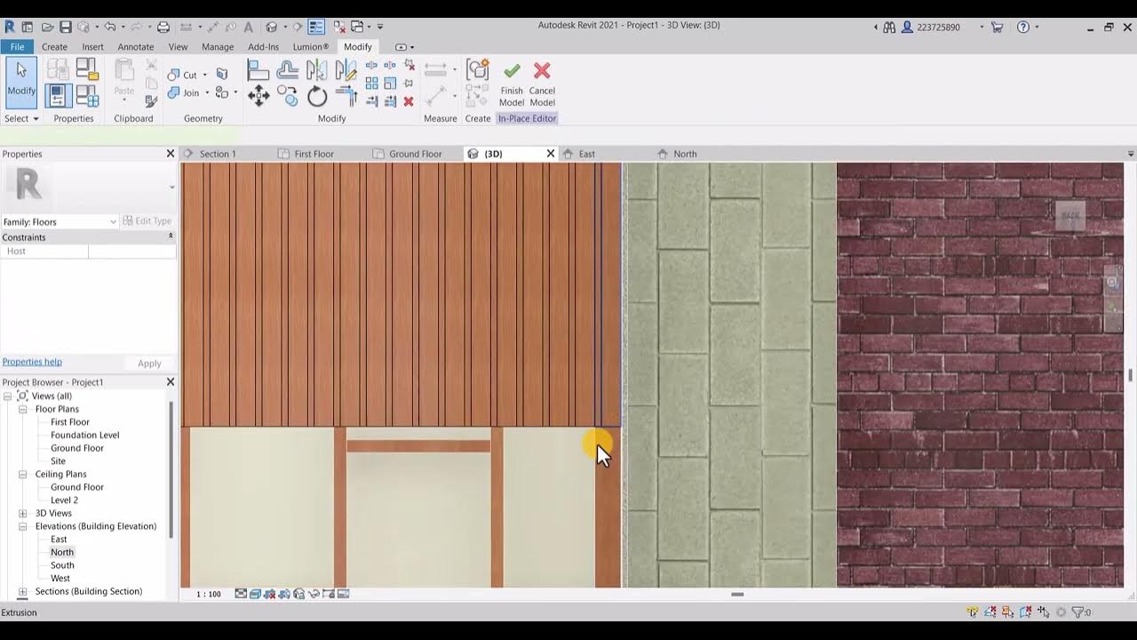 تصميم وتطبيق الحوائط الخشبية في Revit | Wooden Cladding in Revit - YouTube