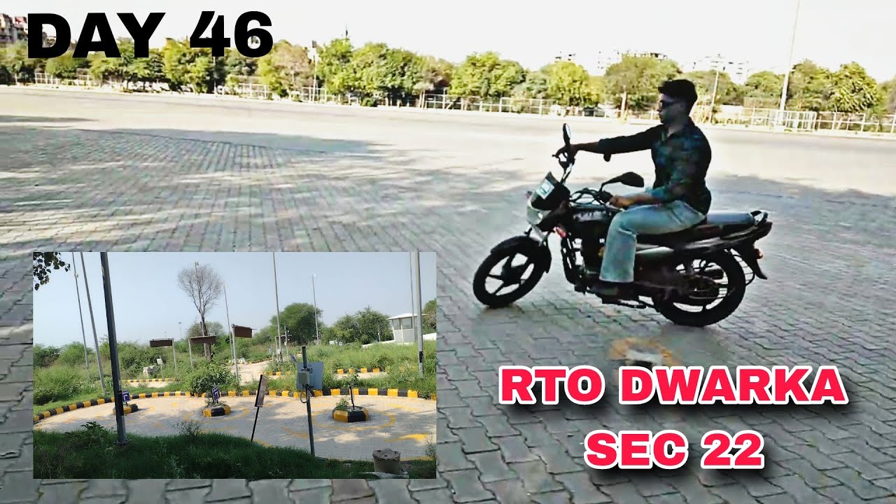 DAY 46 of self improvement | how to ride a bike for driving licence in ...