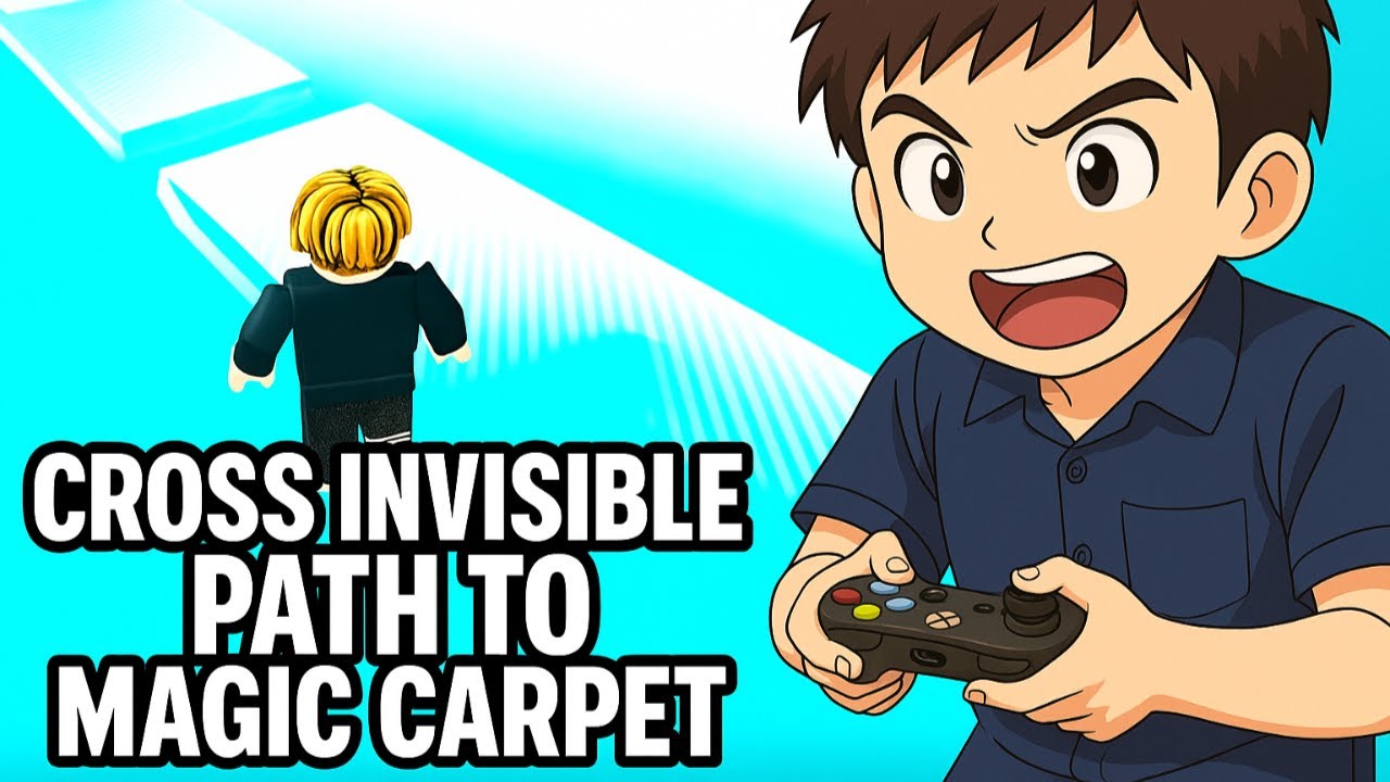 Roblox - Let's Play Cross Invisible Path to Magic Carpet - YouTube