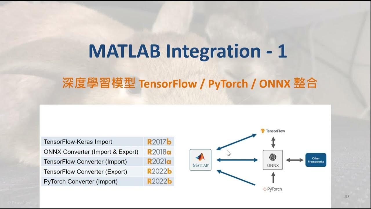 Matlab Integration 1 深度學習模型 Tensorflow Pytorch Onnx整合 Youtube