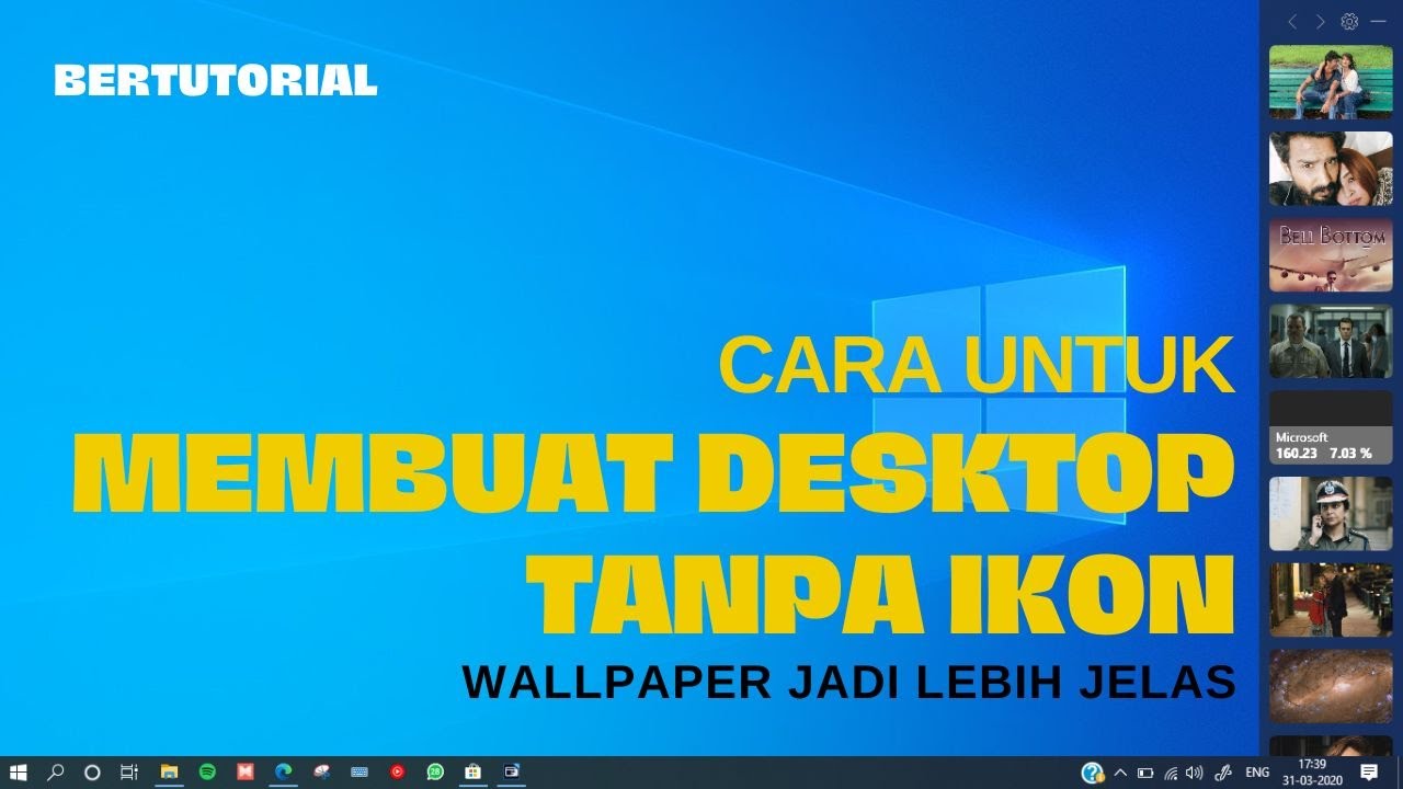 Cara Menyembunyikan Semua Ikon Pada Layar Desktop PC/Laptop - YouTube