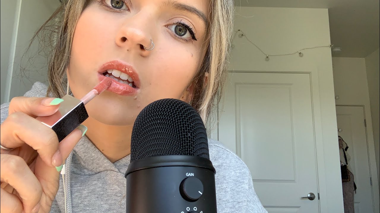 Asmr Subtle Mouth Sounds And Lip Gloss Application On High Sensitivity