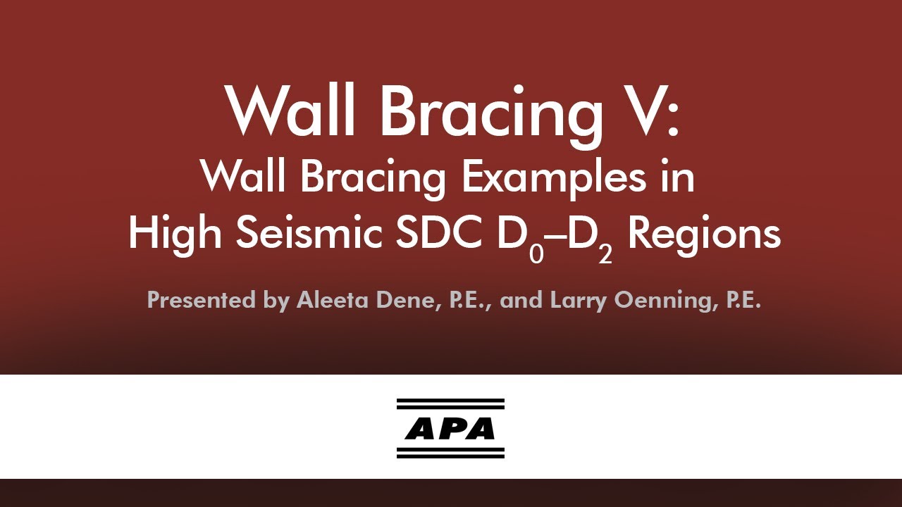 Wall Bracing V: Wall Bracing Examples in High Seismic SDC D0 – D2 ...