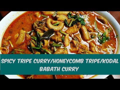 Spicy Tripe Curry/Honeycomb tripe/Kodal Babath curry lankan food - YouTube