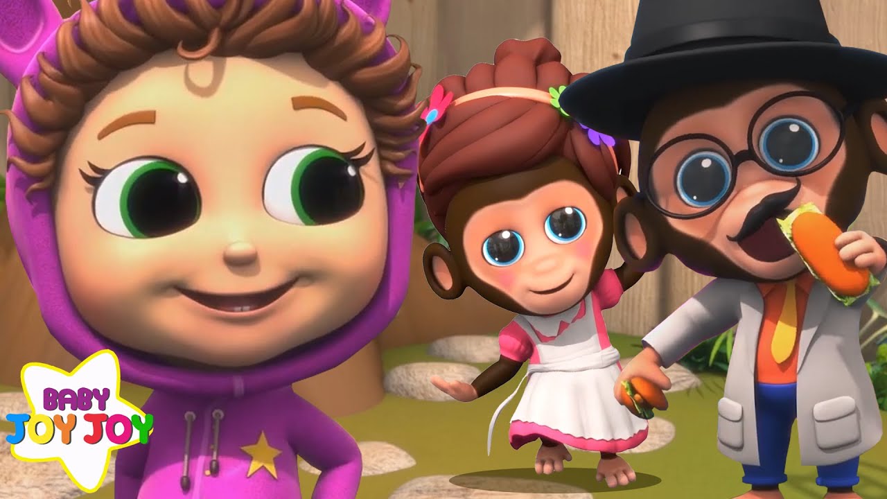 The Finger Family Monkey and MORE Fun Songs | Baby Joy Joy - YouTube