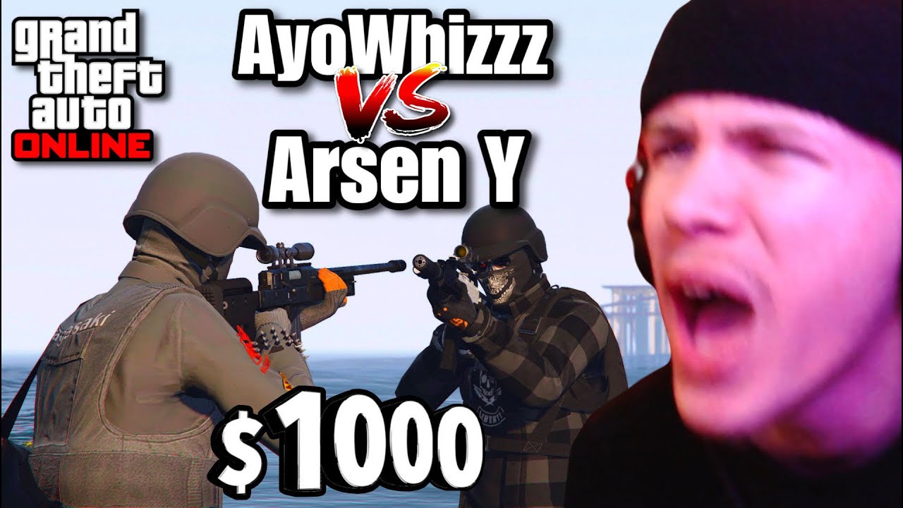 AyoWhizzz VS Arsen Y 1V1 in GTA Online (if i win, i take his youtube ...