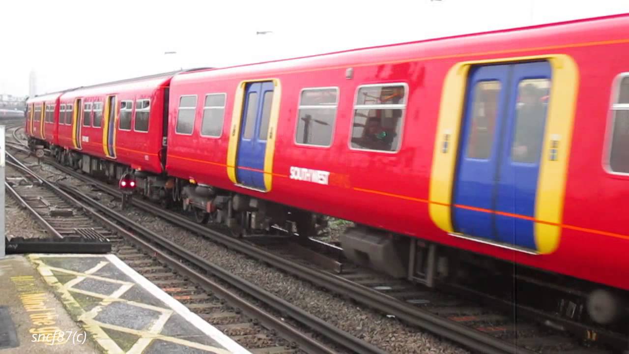 South West Trains Class 456 & 455 arriving at Clapham Junction - YouTube