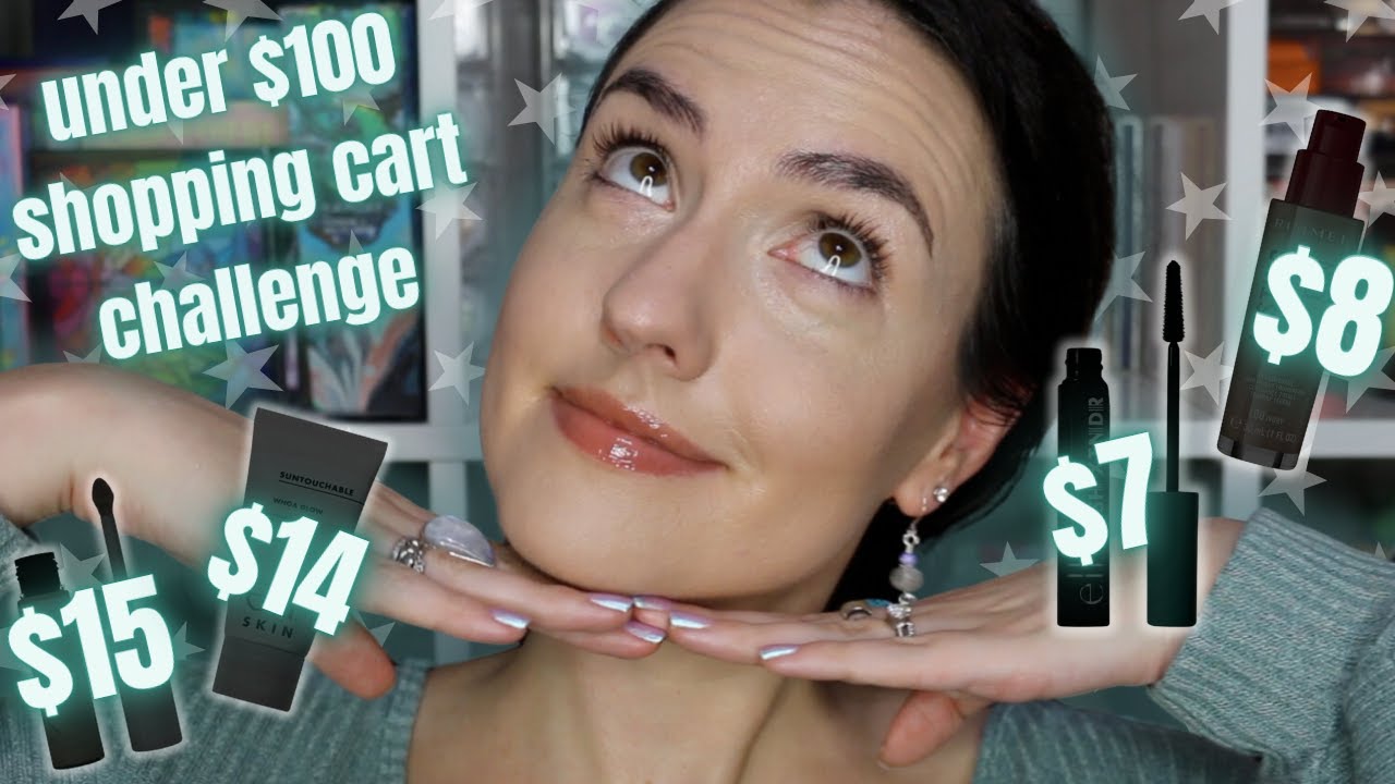 All DRUGSTORE Under $100 Makeup Shopping Cart Challenge | Glowy Summer ...