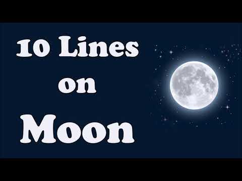 10 Lines on Moon in English - YouTube