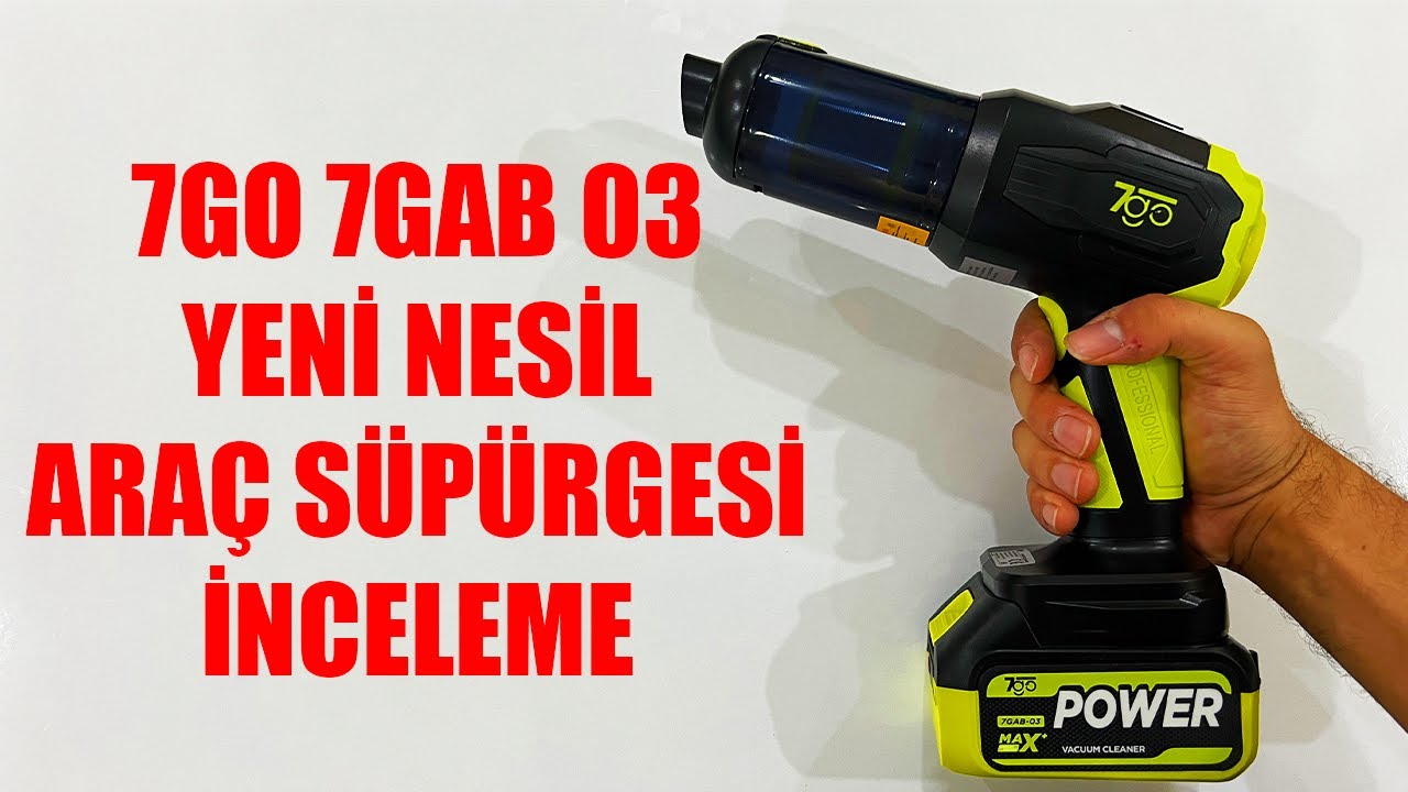 7GO 7GAB-03 KABLOSUZ ARAÇ İÇİ SÜPÜRGE İNCELEMESİ - YouTube