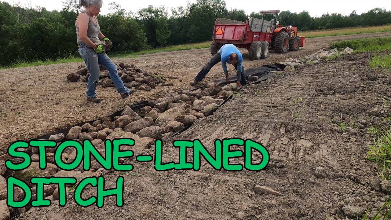 Making a road in a field - Part 18 | Dismantling a 100 yr old rock wall ...