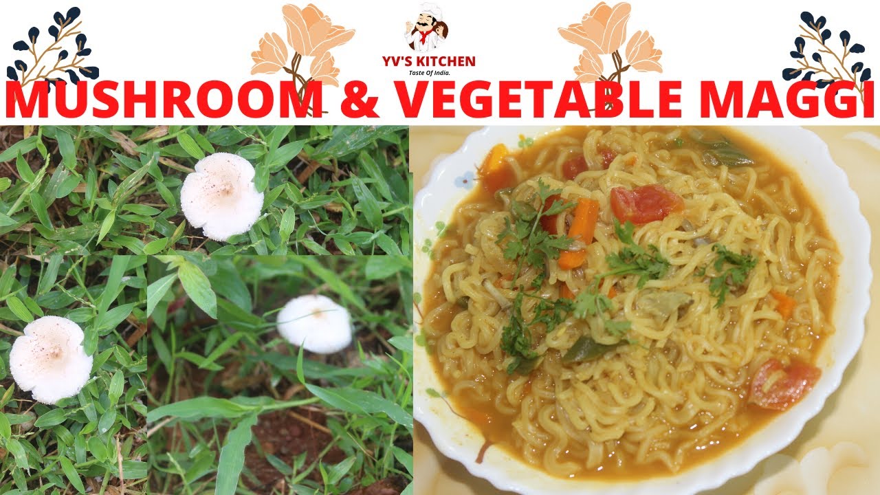 Mushroom & Vegetable Maggi | Recipe | With Sub Title & Description | YV ...