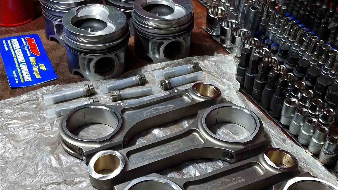 Forged conrods install on machined pistons 1.9 TDI PD ASZ engine ...
