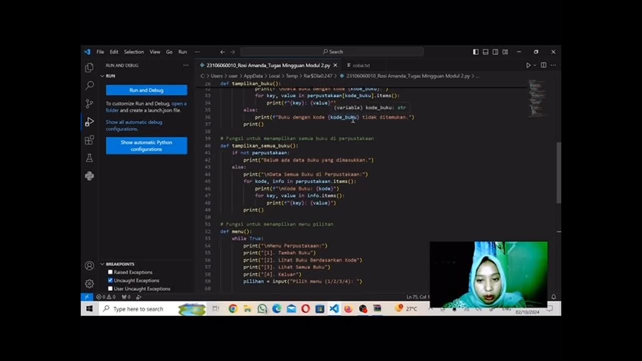 Tugas Praktikum Pemprograman Komputer Modul 2 - YouTube
