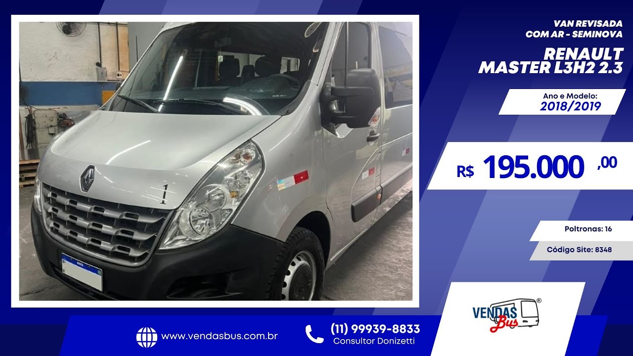 VENDIDA - Van Master Executiva Seminova Particular Renault 2.3 L3H2 ...