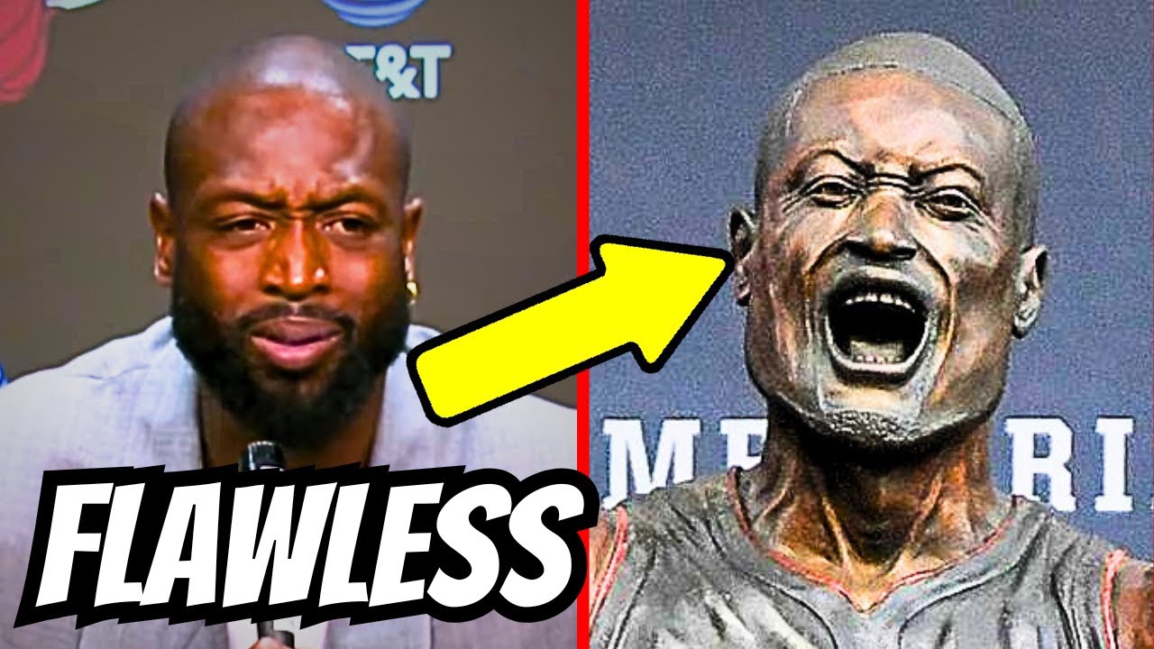 Dwayne Wade's Unexpected Response to 'UGLY' Statue Memes - YouTube