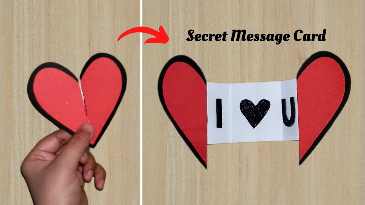 How to make an easy Paper Heart with a Message using Origami Paper ️ ...