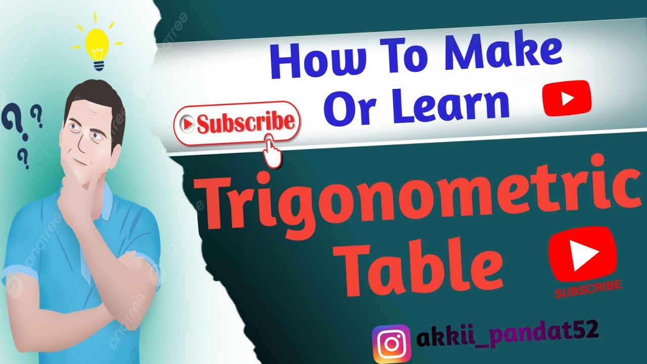 How to learn or make trigonometric table|best trick ||Drop your doubts ...