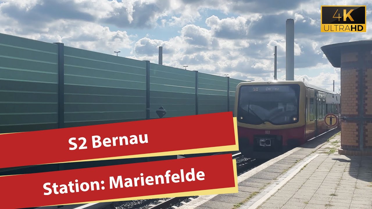 (4K) S-Bahn Berlin - Marienfelde , die S2 nach Bernau - YouTube