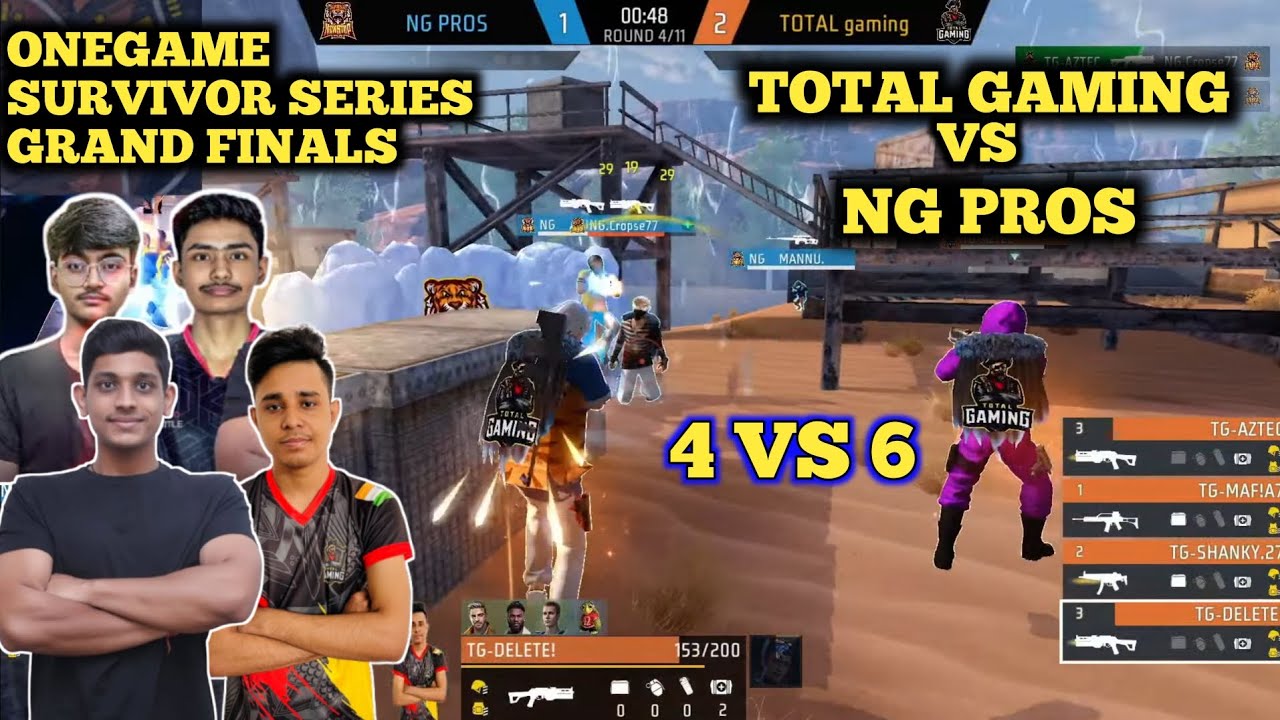 TOTAL GAMING VS NG PROS CS GAMEPLAY 😲| CLASH QUARD 4 V 6 😱 | ONEGAME SURVIVOR SERIES GRAND ...