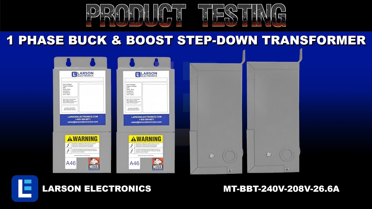 1 Phase Buck & Boost Step-Down Transformer - 240V Primary - 208V ...
