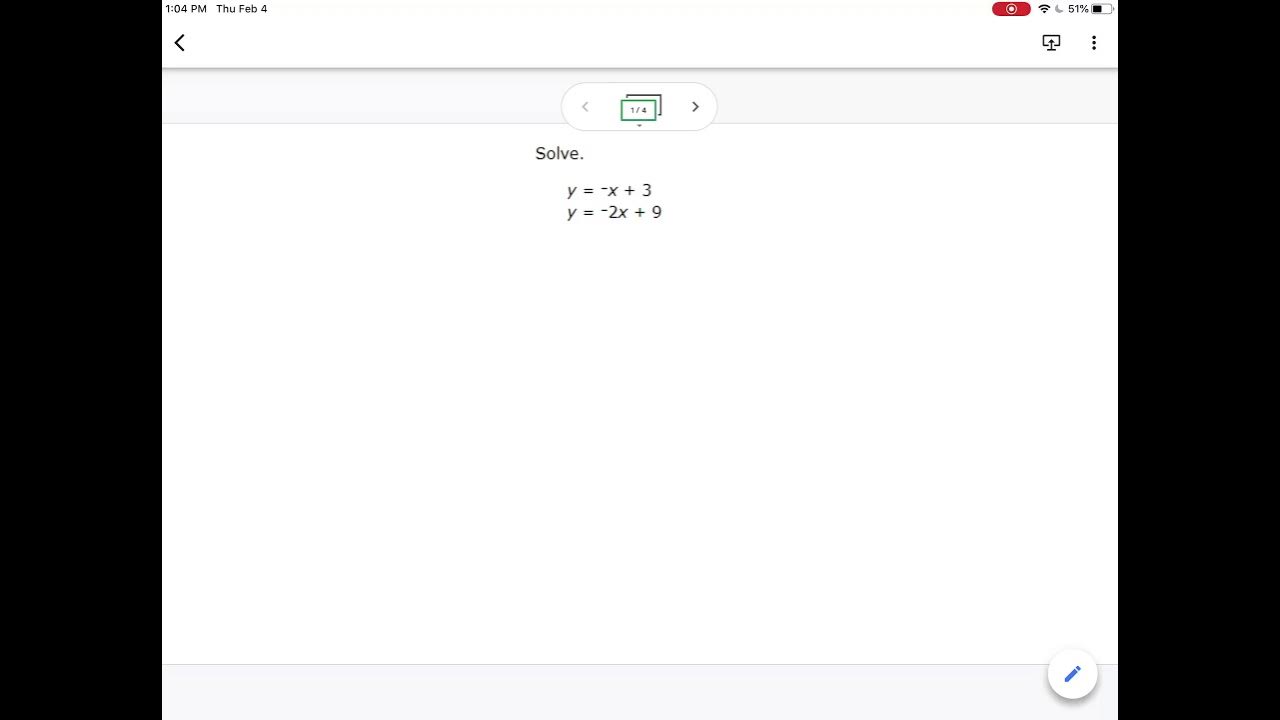 IXL-Solving systems through equal values method - YouTube